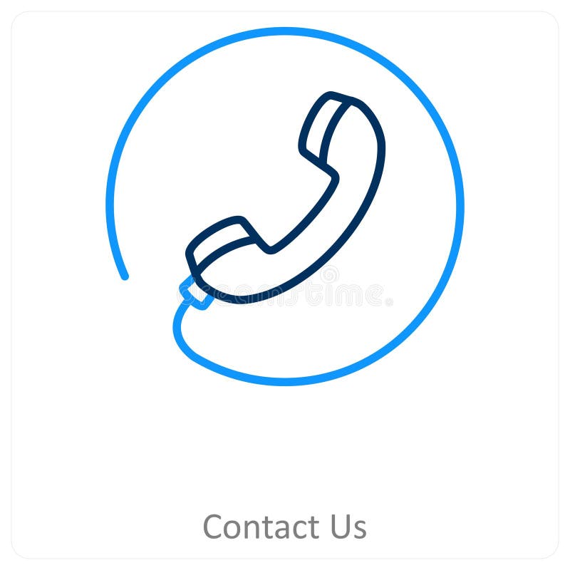Contact Us and Service Icon Concept Stock Illustration - Illustration of open, communication ...