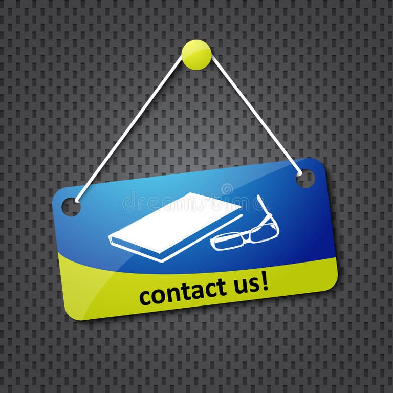 Contact us sign stock vector. Illustration of isolated - 29023665