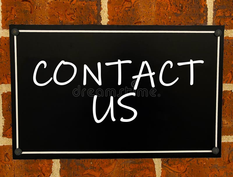 Contact Us Sign on a Black Board. Stock Image - Image of wall, contact ...