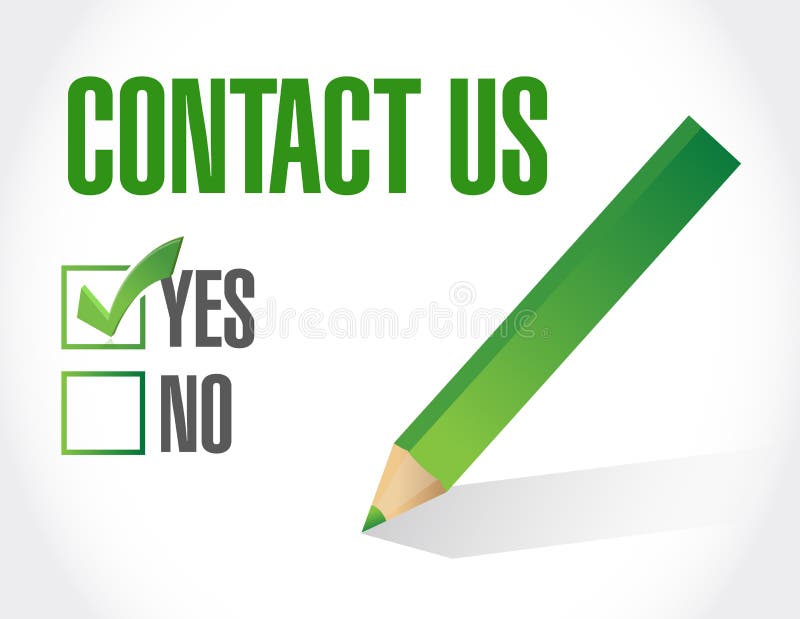 Contact Us Sign Concept Illustration Stock Illustration - Illustration ...