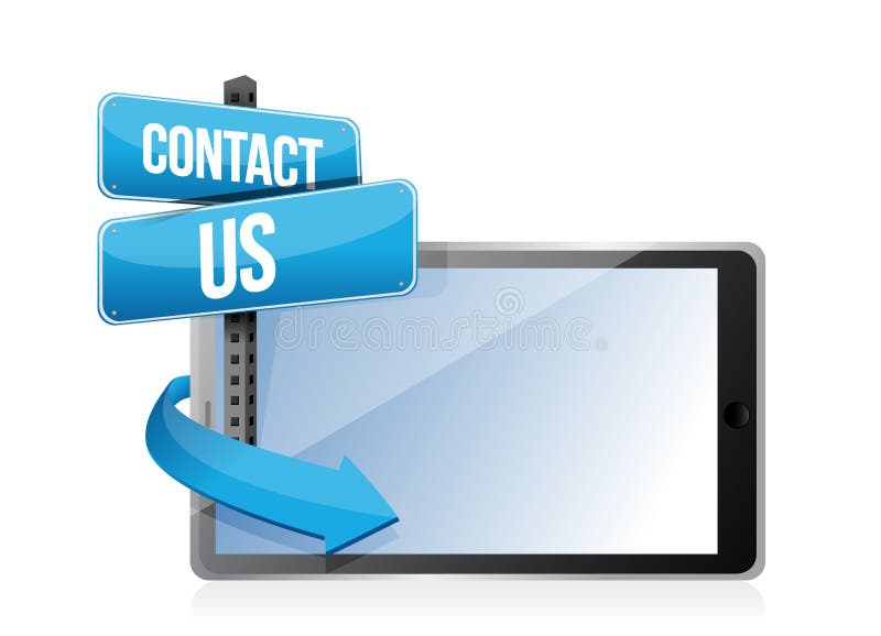 Contact Us Sign and Concept Illustration Design Stock Illustration ...