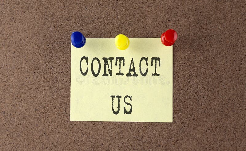 CONTACT US Text Written on the Message Board. Memo Stock Image - Image ...