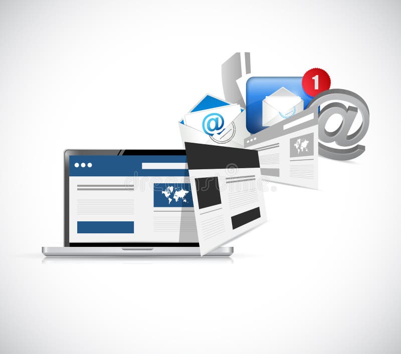 Contact Us Computer Laptop Sign Concept Stock Illustration - Illustration of letter, share: 56420632