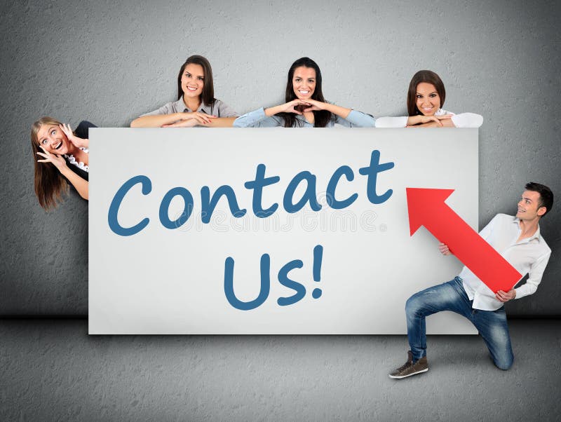 Contact us banner stock photo. Image of hotline, marketing - 91720476