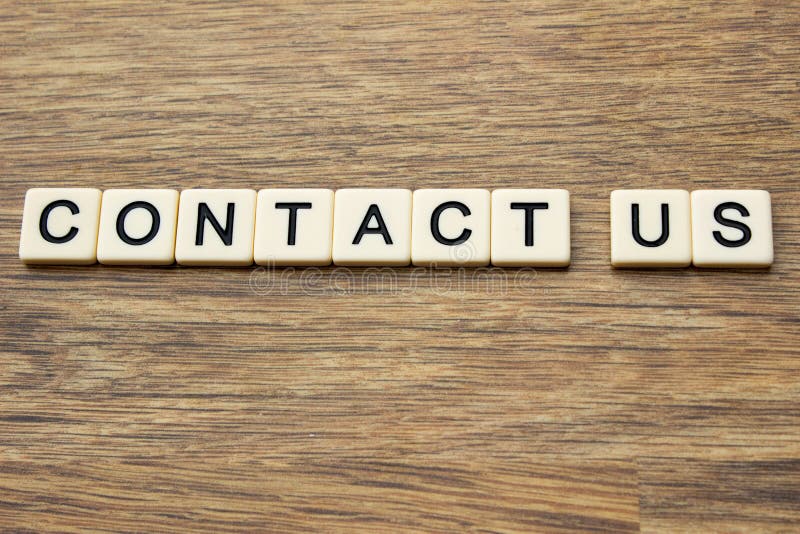 Contact Us stock image. Image of message, tiles, contact - 45536779