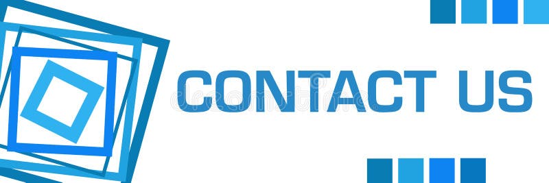 Contact Us Blue Strips stock illustration. Illustration of phone - 30118009