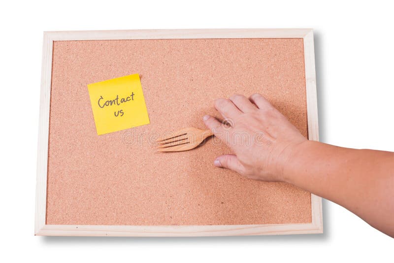 Contact Us.written on an Yellow Sticky Stock Photo - Image of goal ...