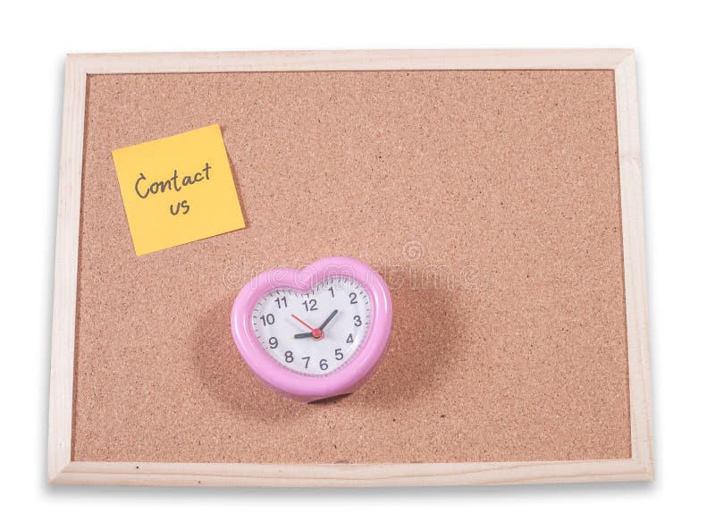 Contact Us Written Yellow Sticky Note Pinned Stock Photos - Free ...