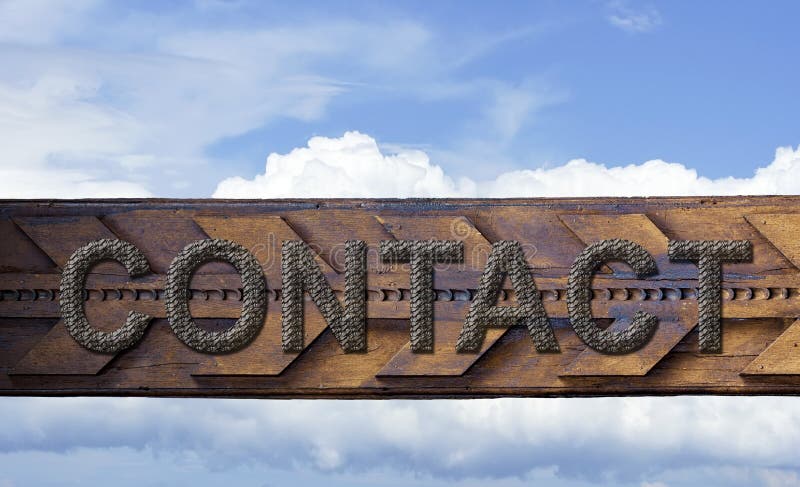 Contact Us Written in Chalk by Business Man Stock Photo - Image of ...