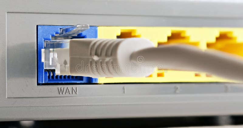 Contactdoos de router stock foto. Image of macro, modem - 39442928