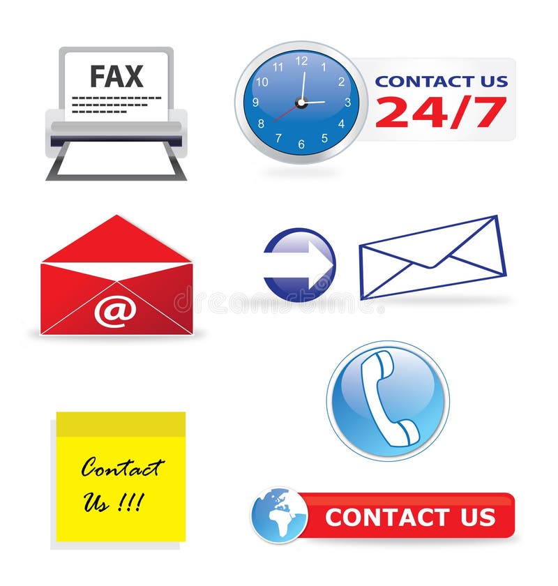 Icônes De Web : Contactez-nous Illustration Stock - Illustration du ...