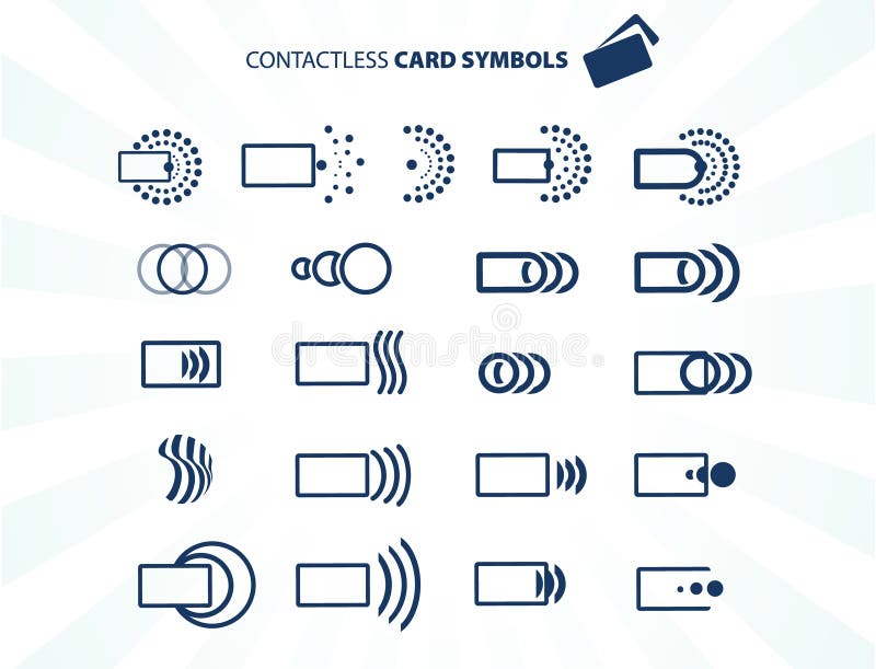 Contactless card stock illustration. Illustration of icon - 43346166