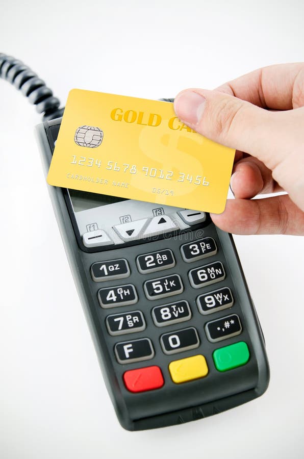 Contactless Gold Payment Card with NFC Chip Stock Photo - Image of ...