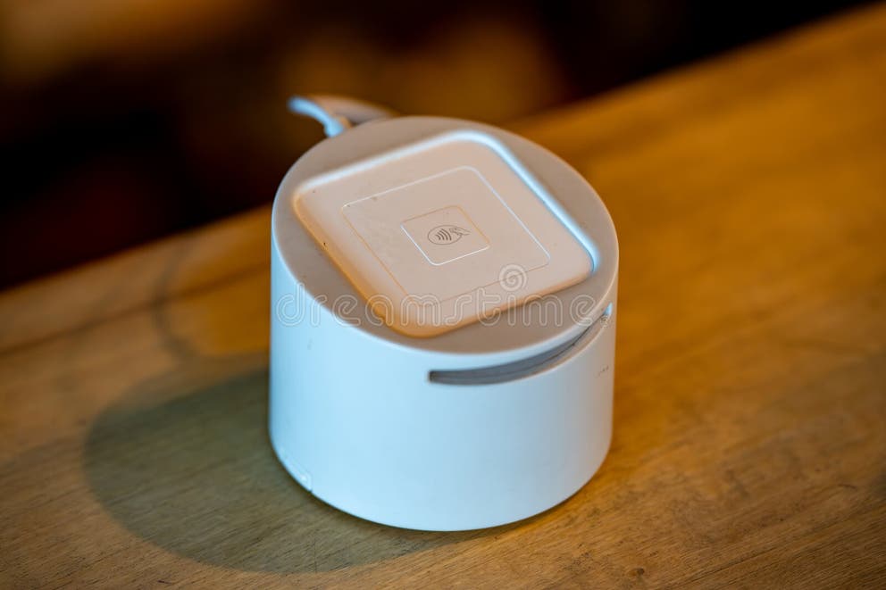 Contactless Mobile Payment Device in Restaurant Stock Photo - Image of ...