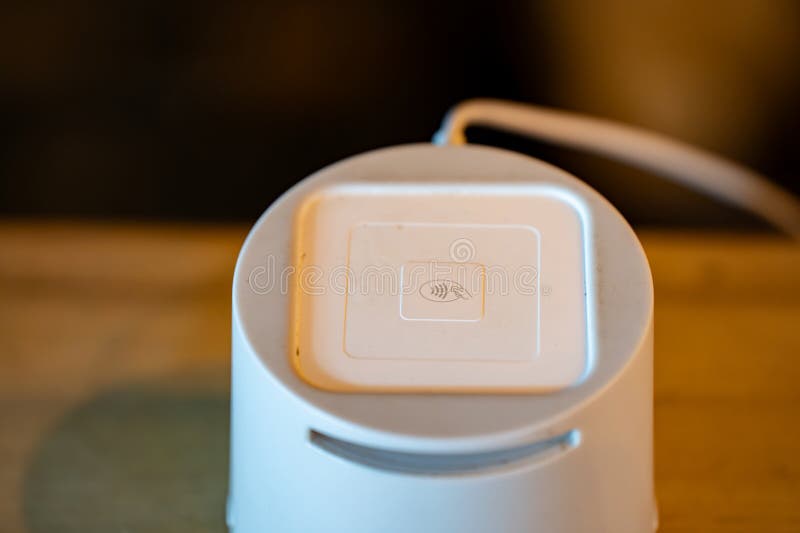 Contactless Mobile Payment Device in Restaurant Stock Photo - Image of ...