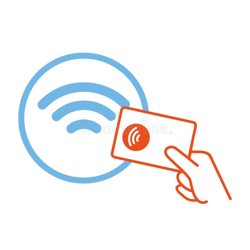 Contactless NFC Wireless Pay. Credit Card Nfc Payment Vector Concept ...