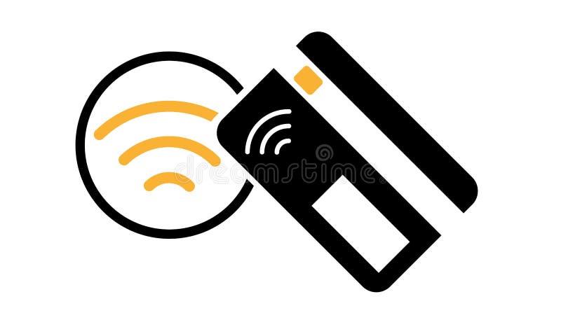 Contactless NFC Wireless Pay Sign Logo. Credit Card Nfc Payment Vector ...