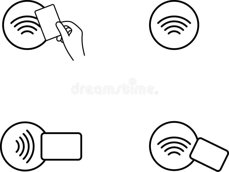 Contactless NFC Wireless Pay Sign. Nfc Payment Icon Symbol Vector ...