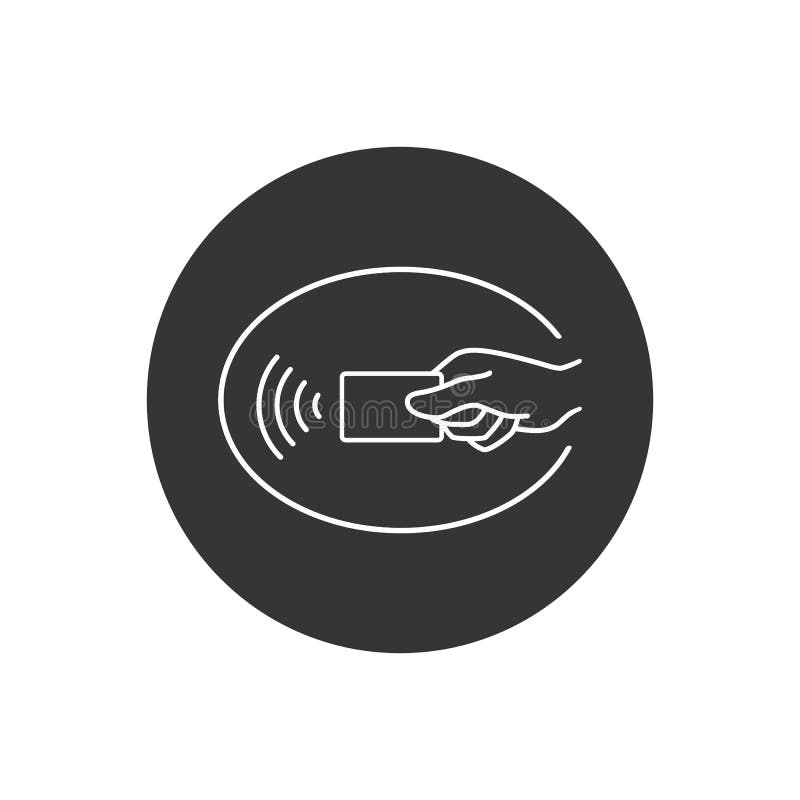 Contactless Payment, Credit Card and Hand Tap Pay Wave Logo. Vector ...