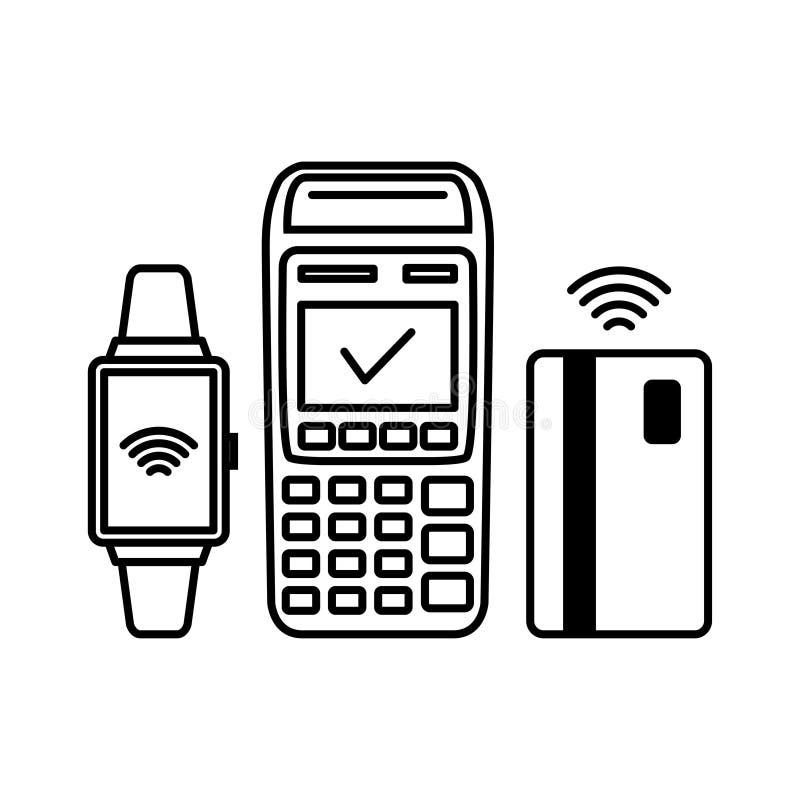 Contactless Payment Icon Card Phone Watch Stock Illustrations – 154 ...