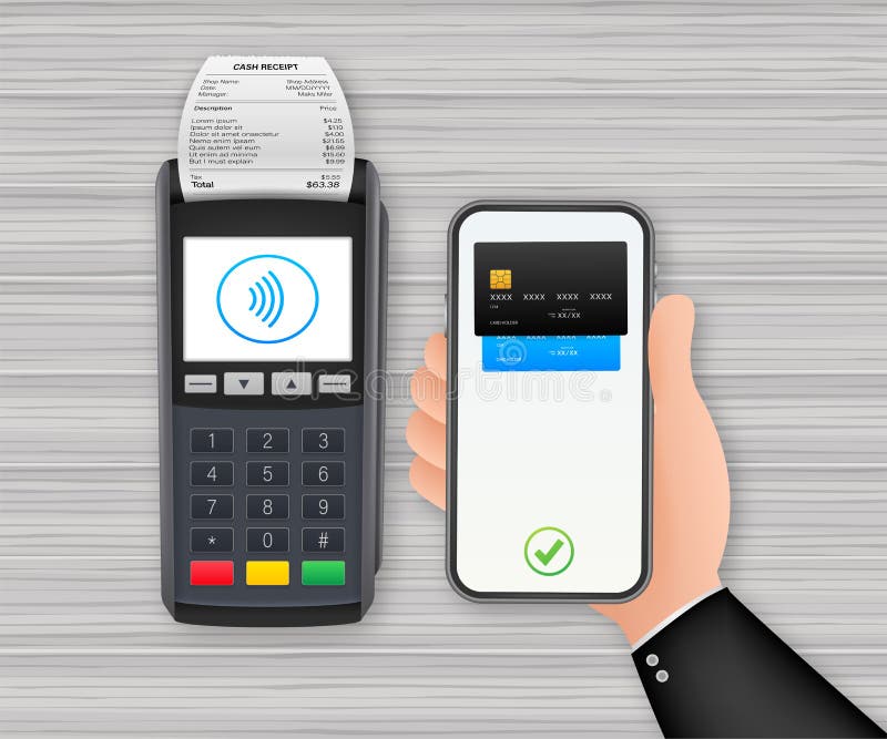 Contactless Payment Methods Mobile Smart Phone and Wireless POS ...