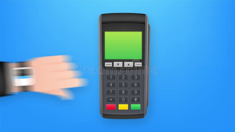 Contactless Payment Methods Mobile Smart Watch and Wireless POS ...