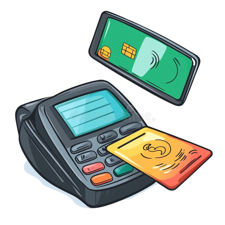 Contactless Payment Methods Shown with Phone and Card Reader Stock ...