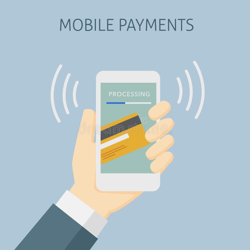 Contactless Payment with Mobile Phone, Mobile Payment Processing Stock ...