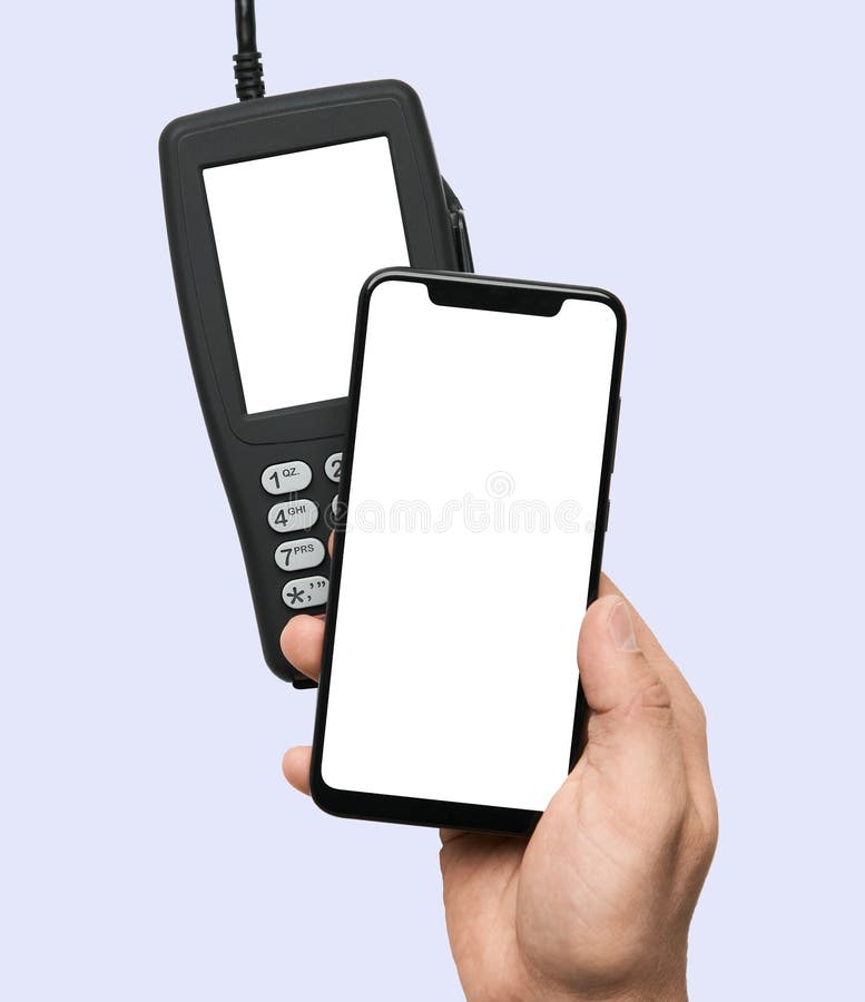Contactless Payment for Paying by Smartphone with Nfc Technology Stock ...