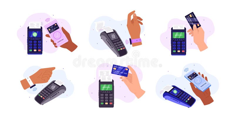 People Paying with QR Code in Supermarket, Clothing Store and Hardware ...