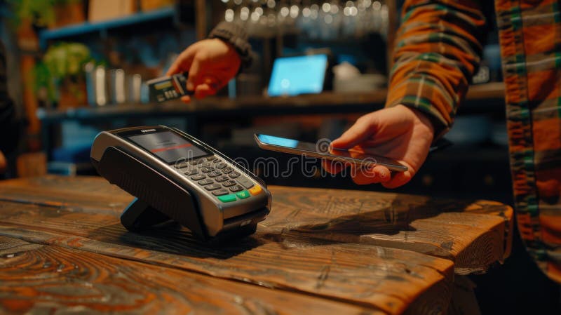 The Contactless Payment Process.AI Generated Image Stock Photo - Image ...