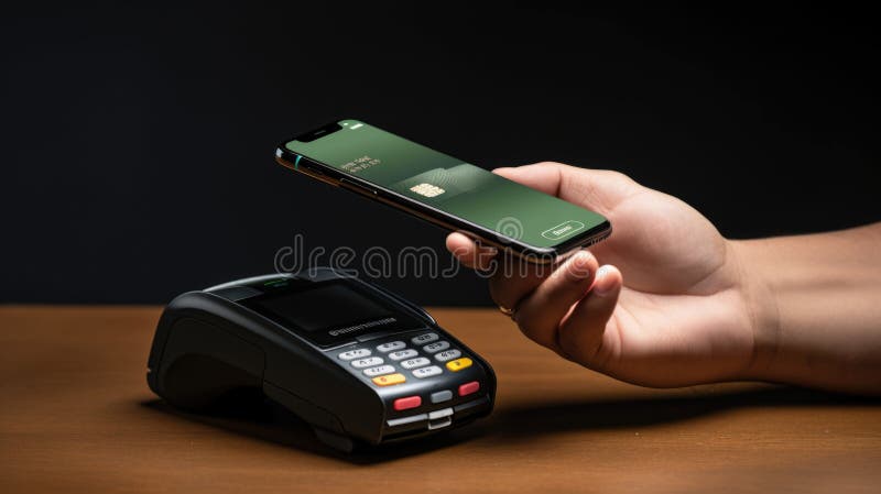 Contactless Payment with Smartphone Stock Illustration - Illustration ...