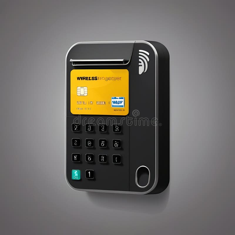 Contactless Payment Terminal with Card Reader and Keypad Stock ...