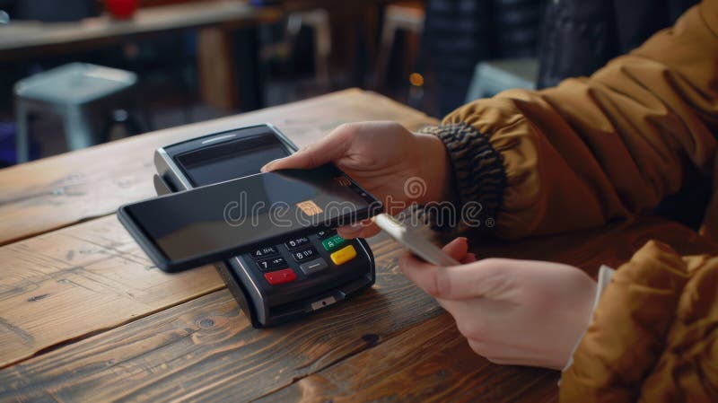 A Contactless Smartphone Payment. AI Generated Stock Image - Image of ...