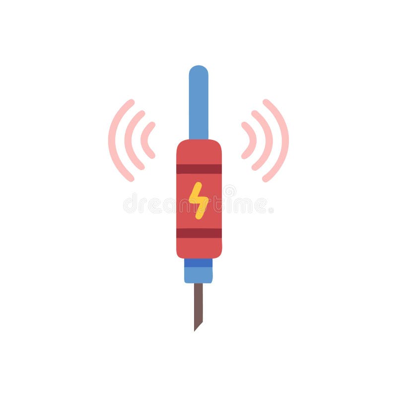 Contactless Voltage Detector Icon for Safety Stock Illustration ...