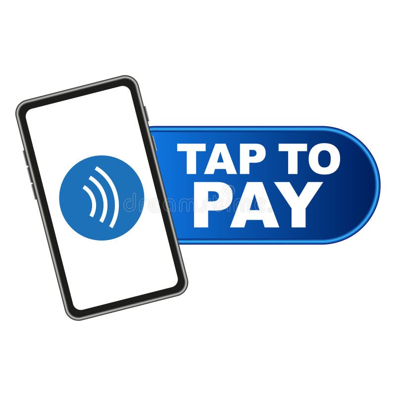 Contactless Wireless Pay Sign Logo. NFC Technology. Vector Illustration ...