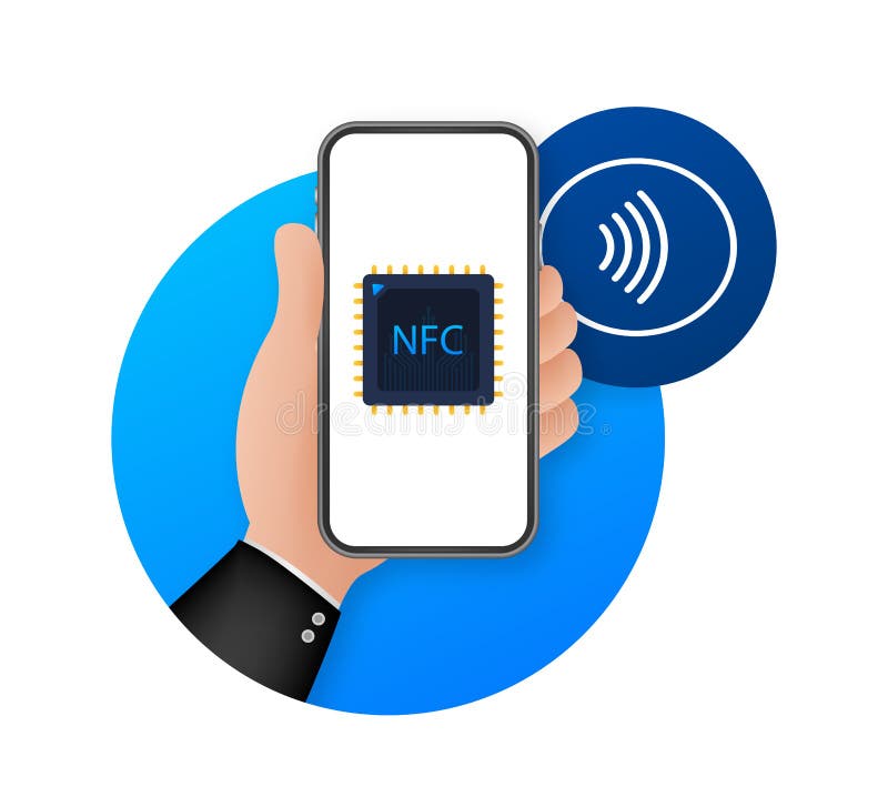 Contactless Wireless Pay Sign Logo. NFC Technology. Vector Stock ...