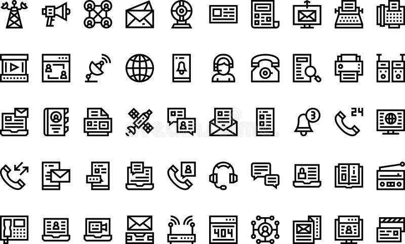 Contacts and Communication Icons High-Quality Vector Icons Collection ...