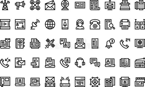 Contacts and Communication Icons High-Quality Vector Icons Collection ...