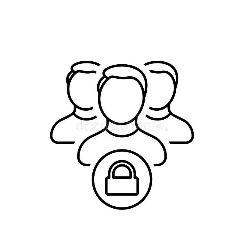 Contacts, Group, Lock, Locked, Password, Security, Users Icon Stock ...