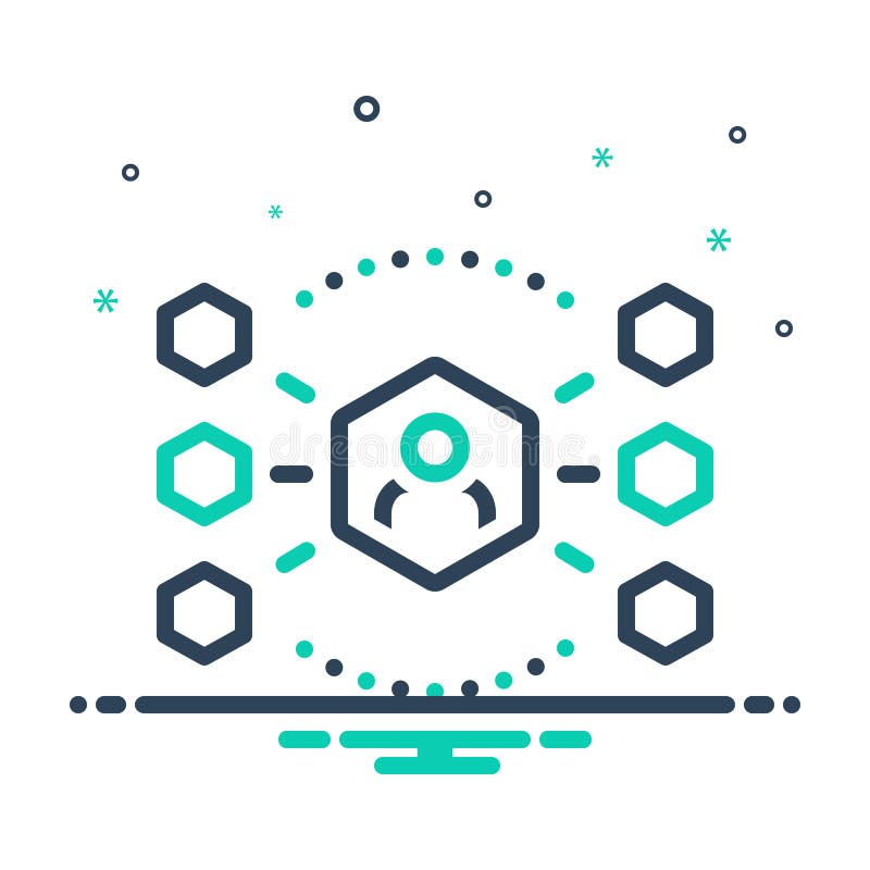 Mix Icon for Contacts, Connection and Link Stock Illustration ...