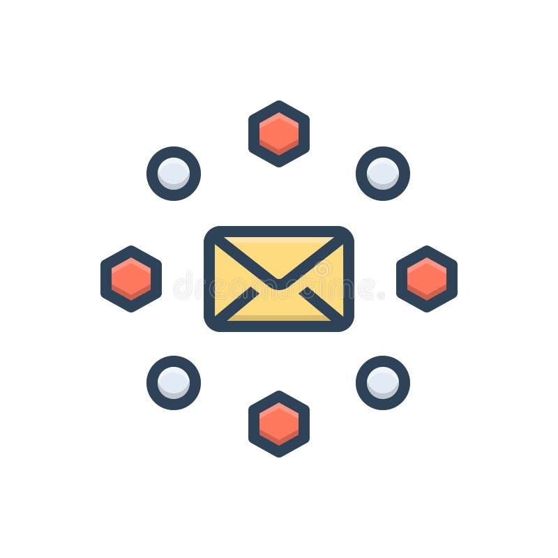 Color Illustration Icon for Contacts, Link and Communication Stock ...