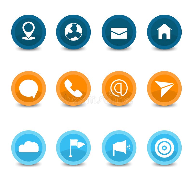 Contacts icon set stock vector. Illustration of icon - 109717547
