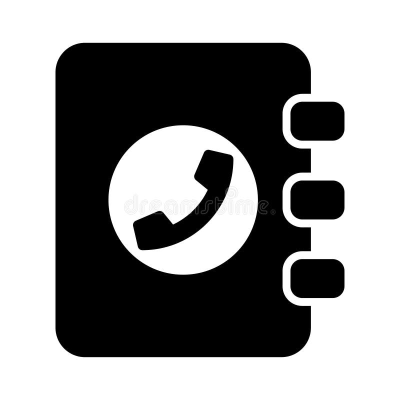 Contacts Library Phone Icon Stock Vector - Illustration of connection ...