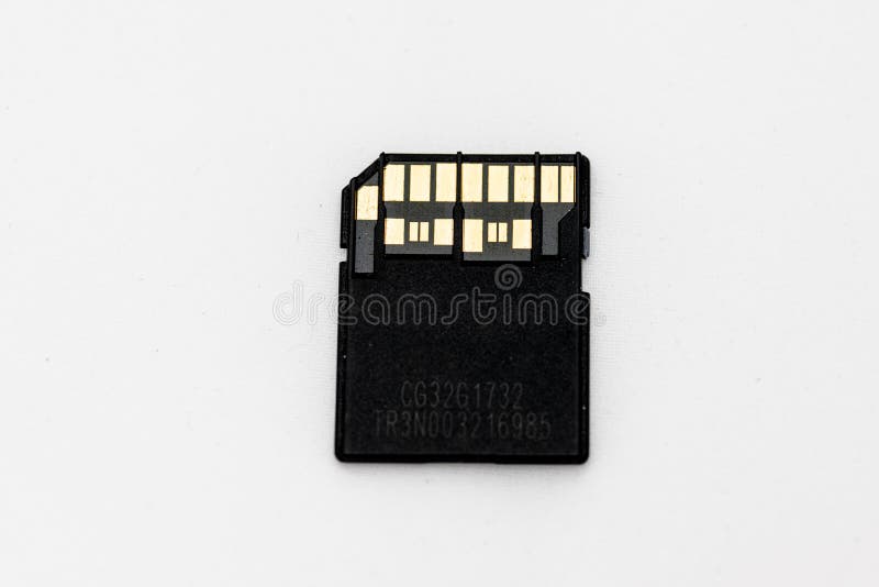 Contacts of a SDXC UHS-II Memory Card Stock Image - Image of design ...