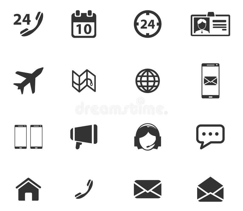 Contacts simply icons stock vector. Illustration of navigation - 66070847