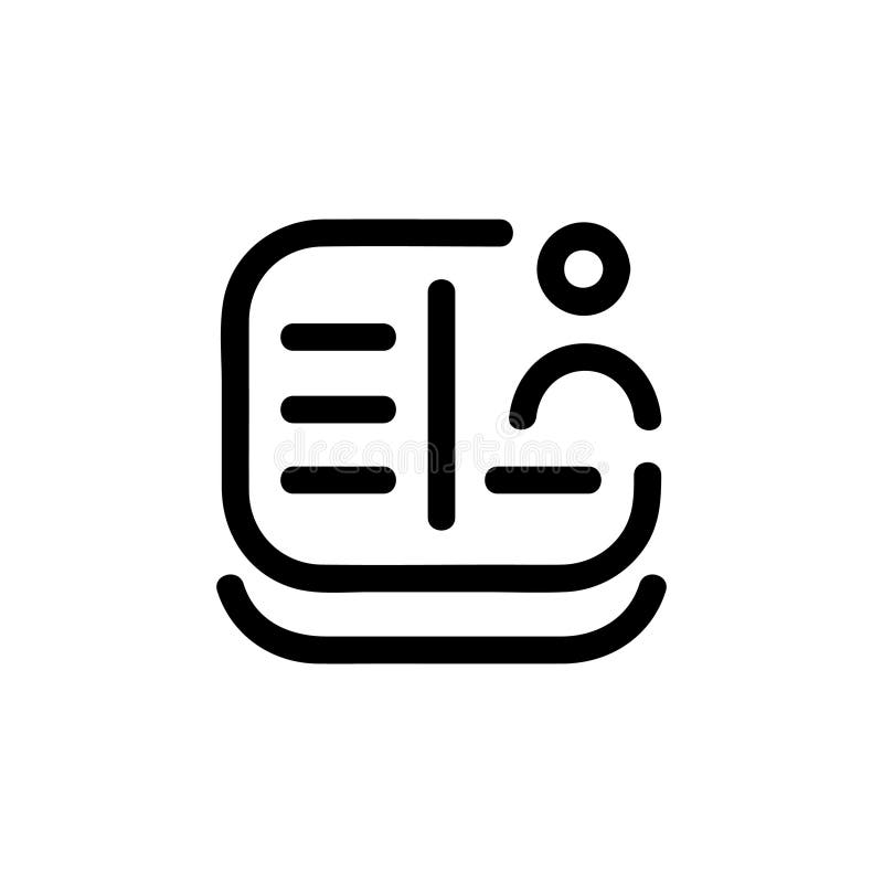 Contacts Vector Icon, Outline Style, Isolated on White Background ... Contacts Vector Icon, Outline Style, Isolated on White Background ...