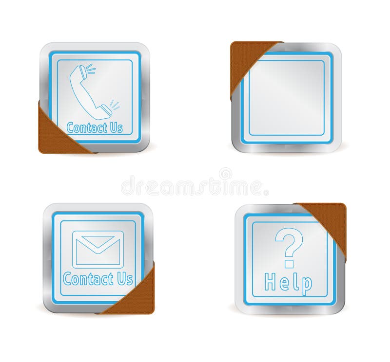 Contactus and help icons stock vector. Illustration of email - 48159466