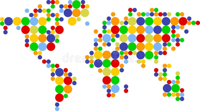 Contagens Do Mundo Coloridas Ilustração do Vetor - Ilustração de ...