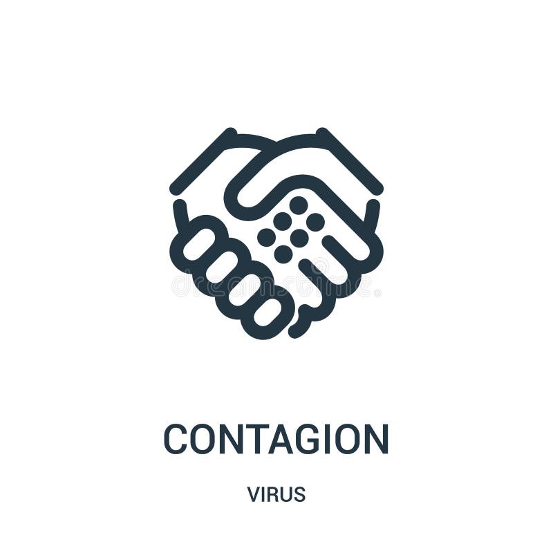 Contagion Icon Vector from Virus Collection. Thin Line Contagion ...